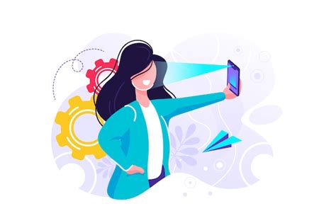 Premium Vector Face Recognition Illustration