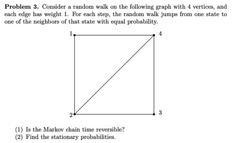Solved Problem Consider A Random Walk On The Following Chegg