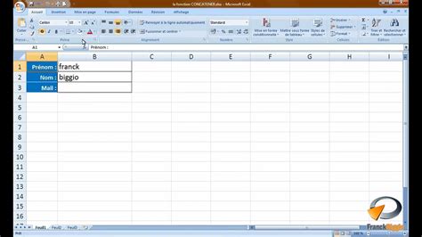 La Fonction CONCATENER Dans Excel YouTube La Fonction CONCATENER Dans Excel YouTube