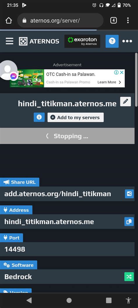 My Server Wont Stop Stopping Need Help Raternos