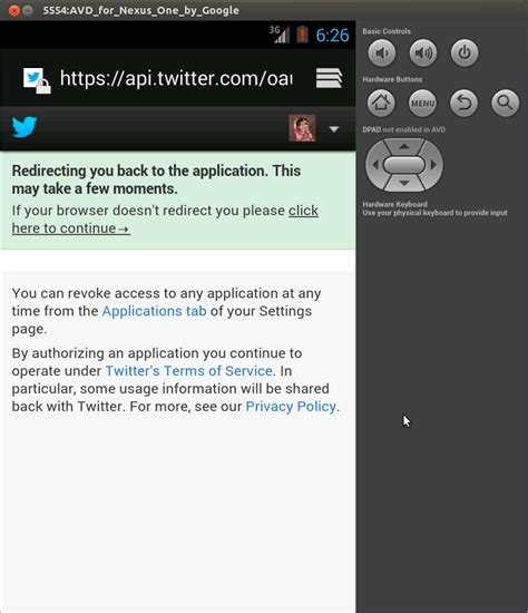 android twitter webpage not closed after back to the application stack overflow