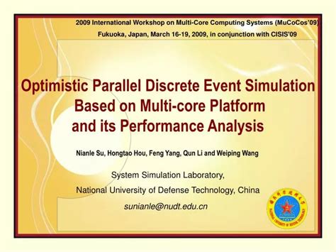 Ppt Optimistic Parallel Discrete Event Simulation Based On Multi Core Platform And Its
