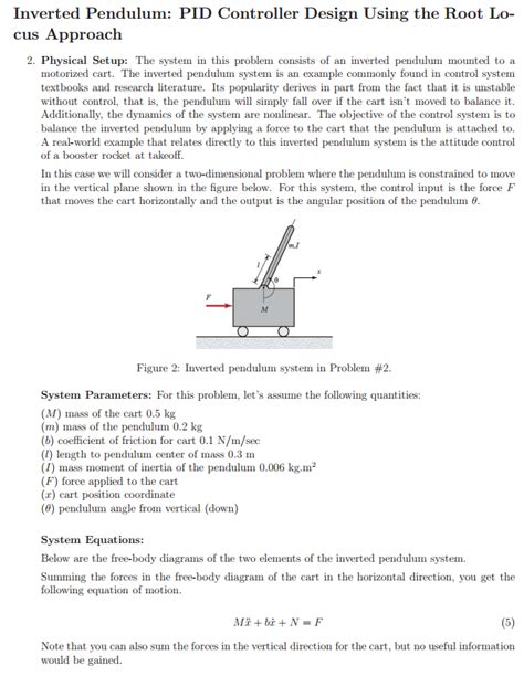Inverted Pendulum PID Controller Design Using The Chegg