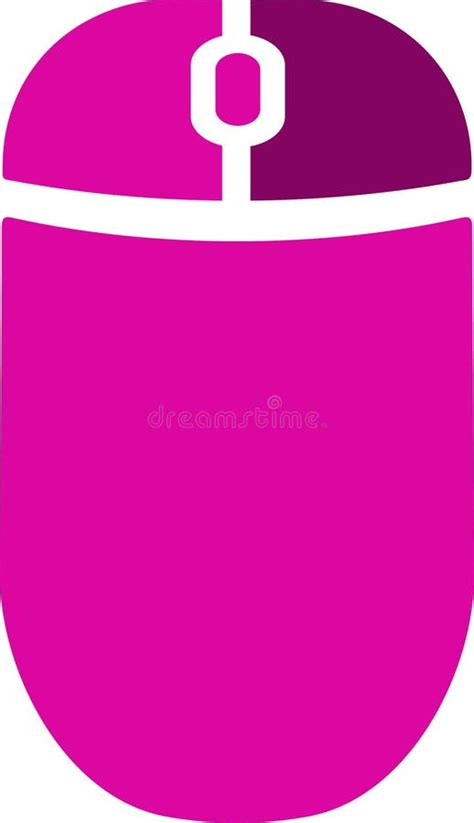 The Drawing Of A Right Clicked Pink Computer Mouse A Small Hardware Input Device Used By Hand