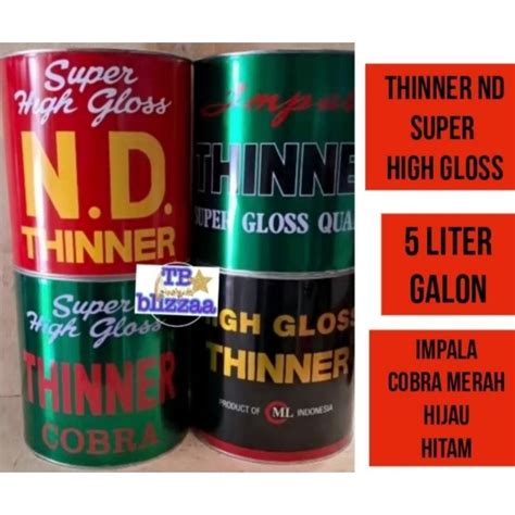 Jual Thiner 5ltr Galon Thinner Impala Thiner Cobra Merah Thiner Cobra