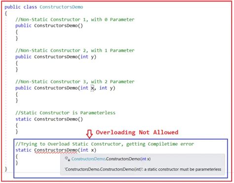 Static Vs Non Static Constructors In C Dot Net Tutorials