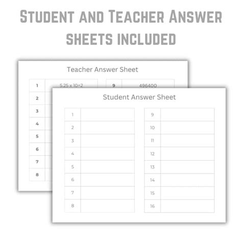 Scientific And Standard Notation Task Cards 16 Printable Math Cards