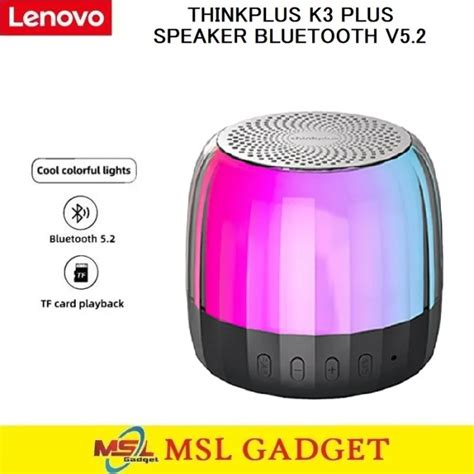 Lenovo Thinkplus K Plus Speaker Bluetooth Wireless Tws Tf Micro Sd Lazada Indonesia
