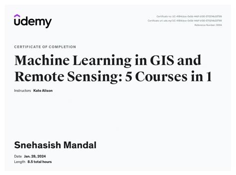 S Snehasish Mandal Successfully Completed Gis And Remote Sensing Course Snehasish Mandal