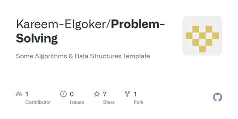 Github Kareem Elgokerproblem Solving Some Algorithms And Data Structures Template
