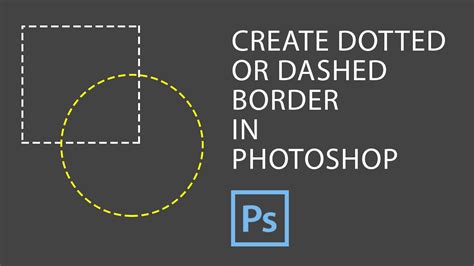 Photoshop How To Create Dotted Border In Photoshop Youtube