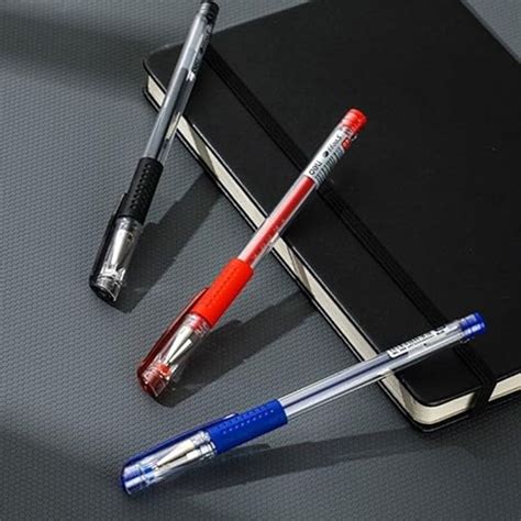 قلم جاف جيل ديلي 05مم اسود وازرق واحمر 4 اقلام العودة للمدارس