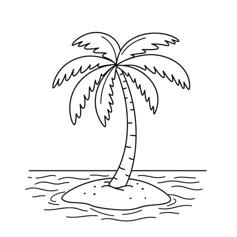Palm Tree Coloring Pages Coloringlib
