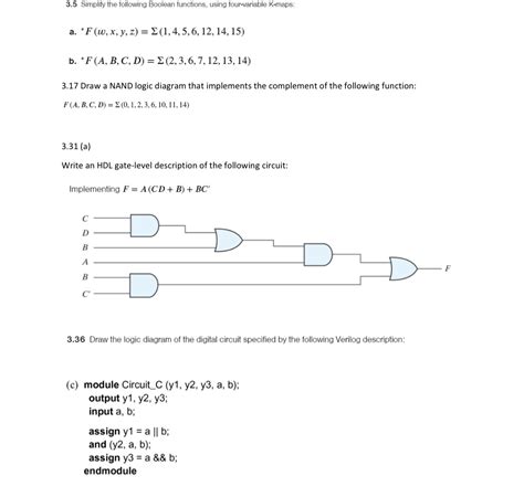 Solved 35 ﻿simplify The Following Boolean Functions Using