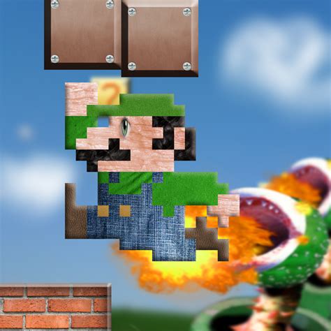 Luigi Realistic 8 Bit By Pyralisday On Deviantart