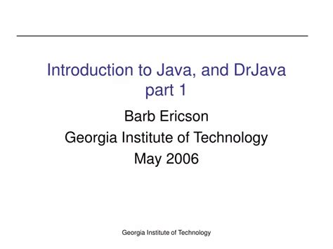Ppt Introduction To Java And Drjava Part 1 Powerpoint Presentation