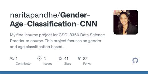 Github Naritapandhe Gender Age Classification Cnn My Final Course Project For Csci 8360 Data