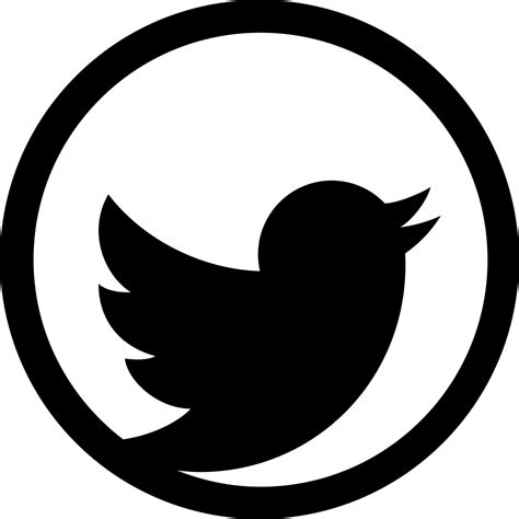 Black And White Twitter Logo Png