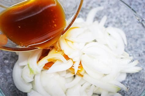 고기집 양파소스 양파절임 간장 양념으로