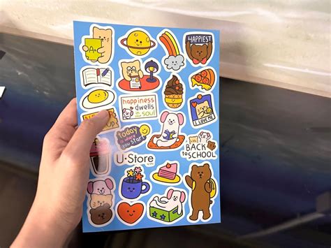 พิมพ์สติ๊กเกอร์ ไดคัทลาย การ์ตูน A5 A4