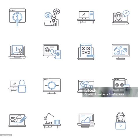 상호 작용 라인 아이콘 컬렉션입니다 참여 커뮤니케이션 협력 대화 연결 참여 협업 벡터 및 선형 일러스트레이션 연결 통합 대화 개요 표지판 세트 공감에 대한 스톡 벡터 아트