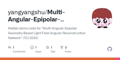 github yangyangshu multi angular epipolar geometry based light field