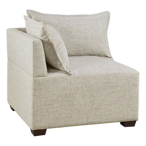Inkivy Molly Modern Woven Fabric Upholstered Modular Corner Chair In