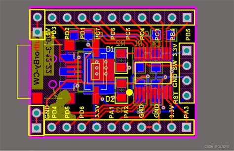 基于stm8s003f3p6单片机最小系统评估板硬件（原理图pcb）工程文件，ad09设计的工程文件stm8s003f3p6tr最小系统 Csdn博客