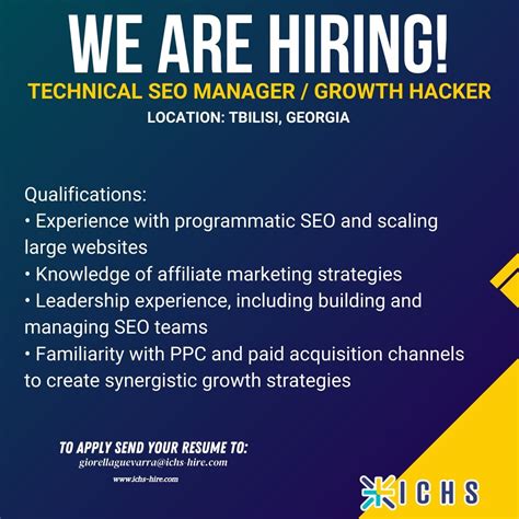 International Consulting And Hiring Solutions Ichs On Linkedin We Are Hiring Technical Seo