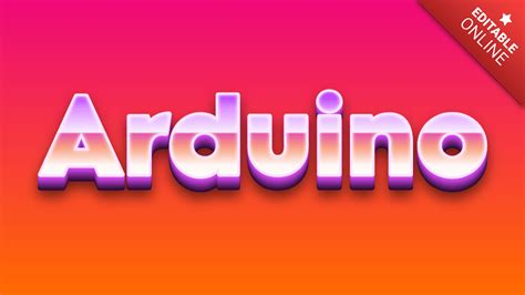 Arduino Synthwave Retro Text Effect Generator