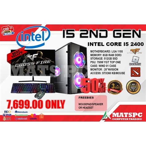 Desktop Computer Set Intel Core I I I Nd Gen Gb Ssd Inches Monitor Shopee Malaysia