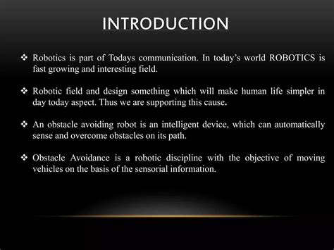Obstacle Avoiding Car Pptx Robotics Technology And Computing