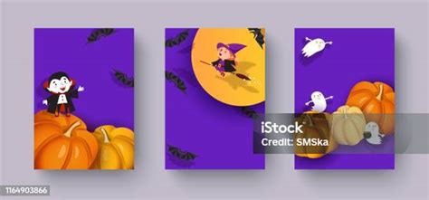 해피 할로윈 디자인입니다 3d 마녀 뱀파이어 박쥐 호박 미라 유령 달 0명에 대한 스톡 벡터 아트 및 기타 이미지 0명 3