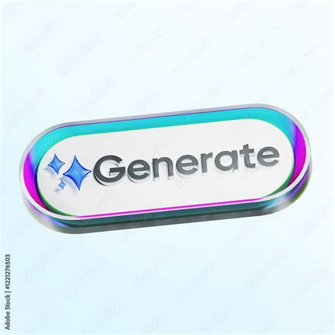 3d Generate Ai Button Ai Stars Icon Artificial Intelligence And Machine Learning Technology