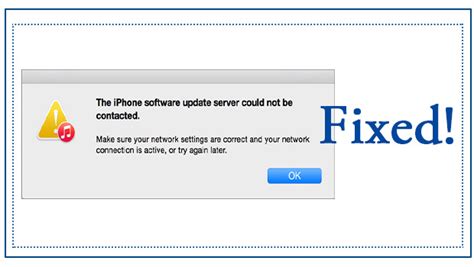 The IPhone Software Update Server Could Not Be Contacted Fixed