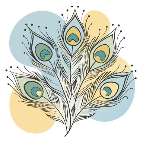 Intricate Peacock Feather Design With Vibrant Colors And Detailed