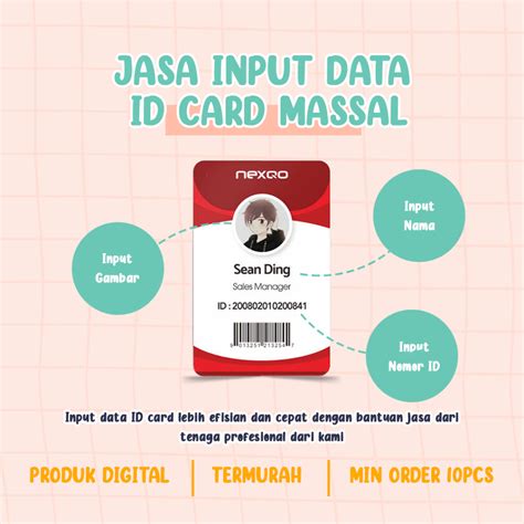 Jual Jasa Input Data Id Card Nametag Massal Jasa Input Nomor Nama Text Foto Corel Shopee