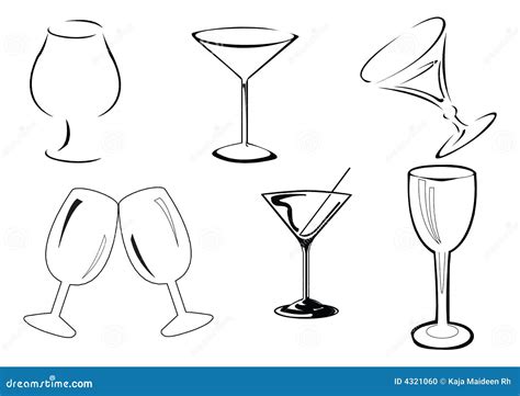 Vector Wine Glasses Stock Vector Illustration Of Alcohol 4321060