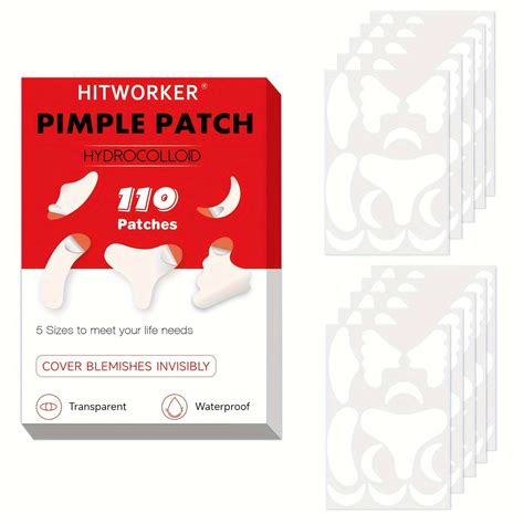 Unisex Adult 110 Piece Pimple Patch Set Hydrocolloid Acne Absorbing