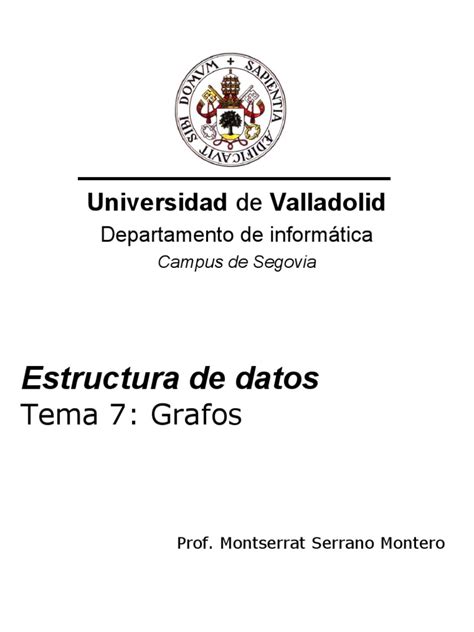 Estructura De Datos Grafos Pdf Teoría De Grafos Vértice Teoría De Grafos