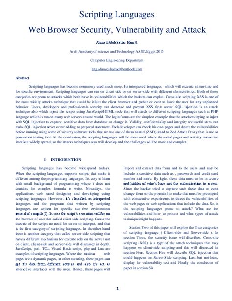 Pdf Scripting Language Security Vulnerability And Attack