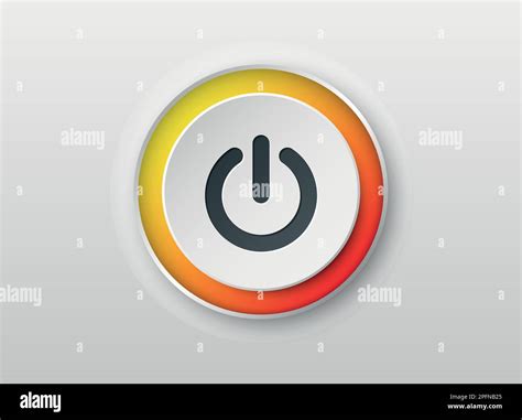 Shut Down Icon In Flat Style Energy Symbol Vector Illustration On
