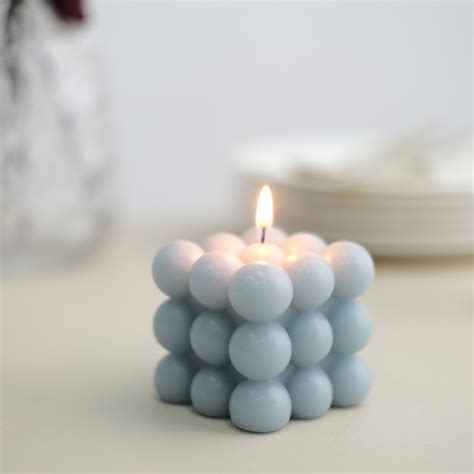 Bubble Cube Decorative Paraffin Wax Candle Set Ehomemart