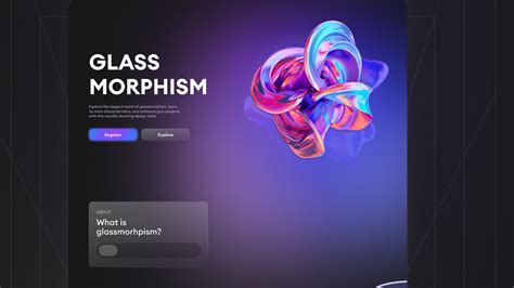 Glassmorphism Website Design UI UX Behance