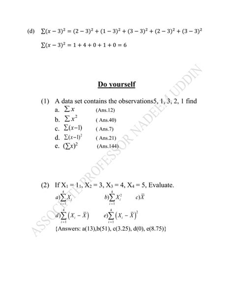 Use Of Summation Notation Pdf