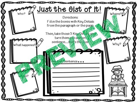 Reading Comprehension Gist Close Reading Annotating 1st 4th