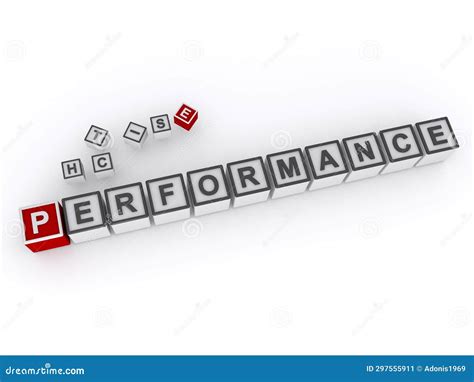 Performance Word Block On White Stock Image Image Of Output Optimization