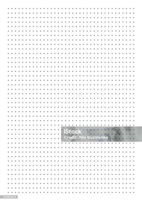 그래프 용지 흰색 배경에 인쇄 가능한 점선 그리드 용지 학교 노트북 일기 노트 인쇄를위한 점과 기하학적 추상 점 투명 일러스트