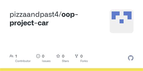 Github Pizzaandpast4oop Project Car