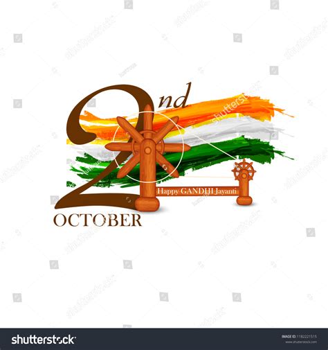 Illustration Gandhi Jayanti Background Stock Vector Royalty Free
